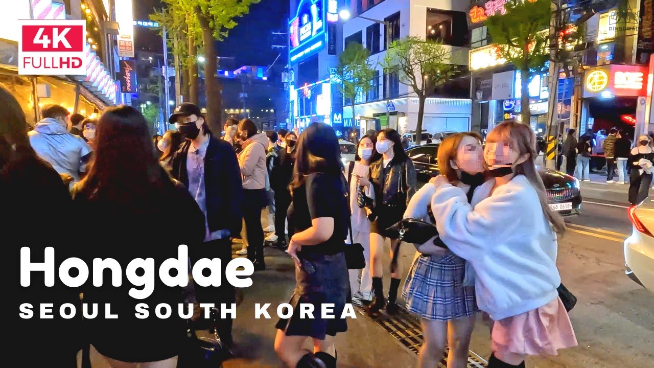 Lively Night At Seoul Hongdae With Street Performance - Korea Back To ...