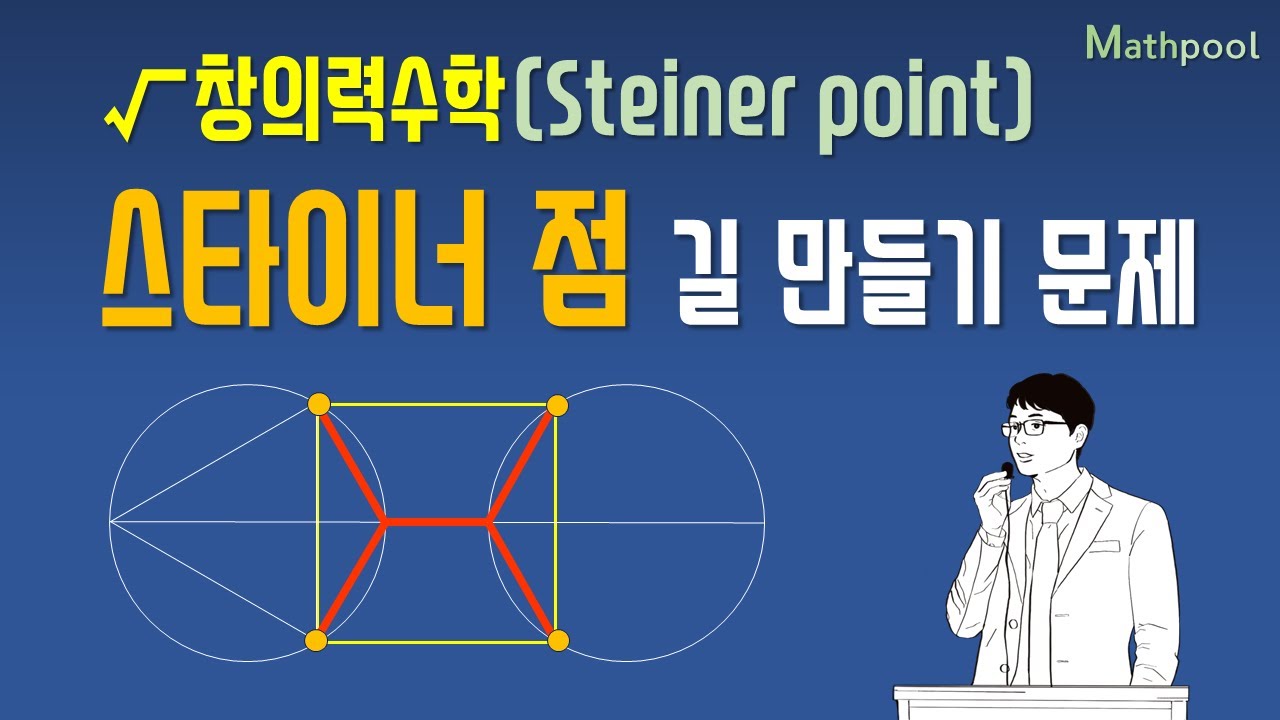 [창의력수학] 스타이너 점｜steiner point｜최단거리문제｜페르마 fermat - YouTube