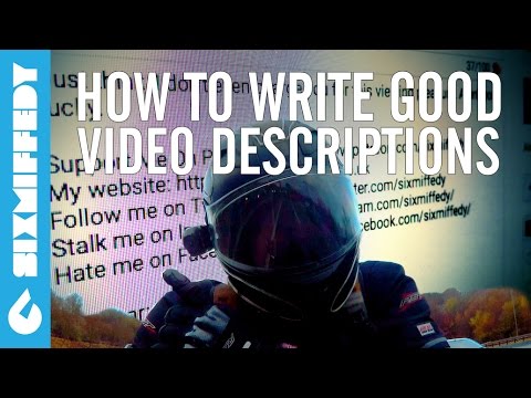 How To Write A Good Video Description - YouTube