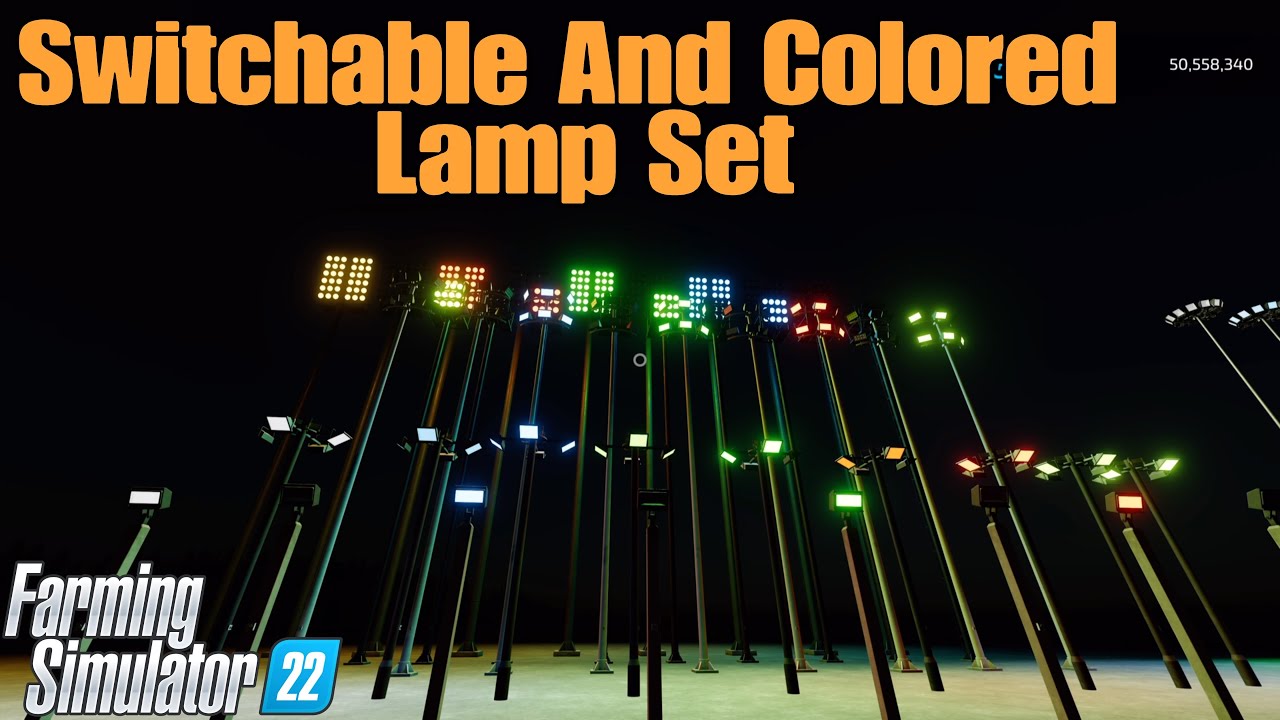 Switchable And Colored Lamp Set / FS22 mod for all platforms - YouTube