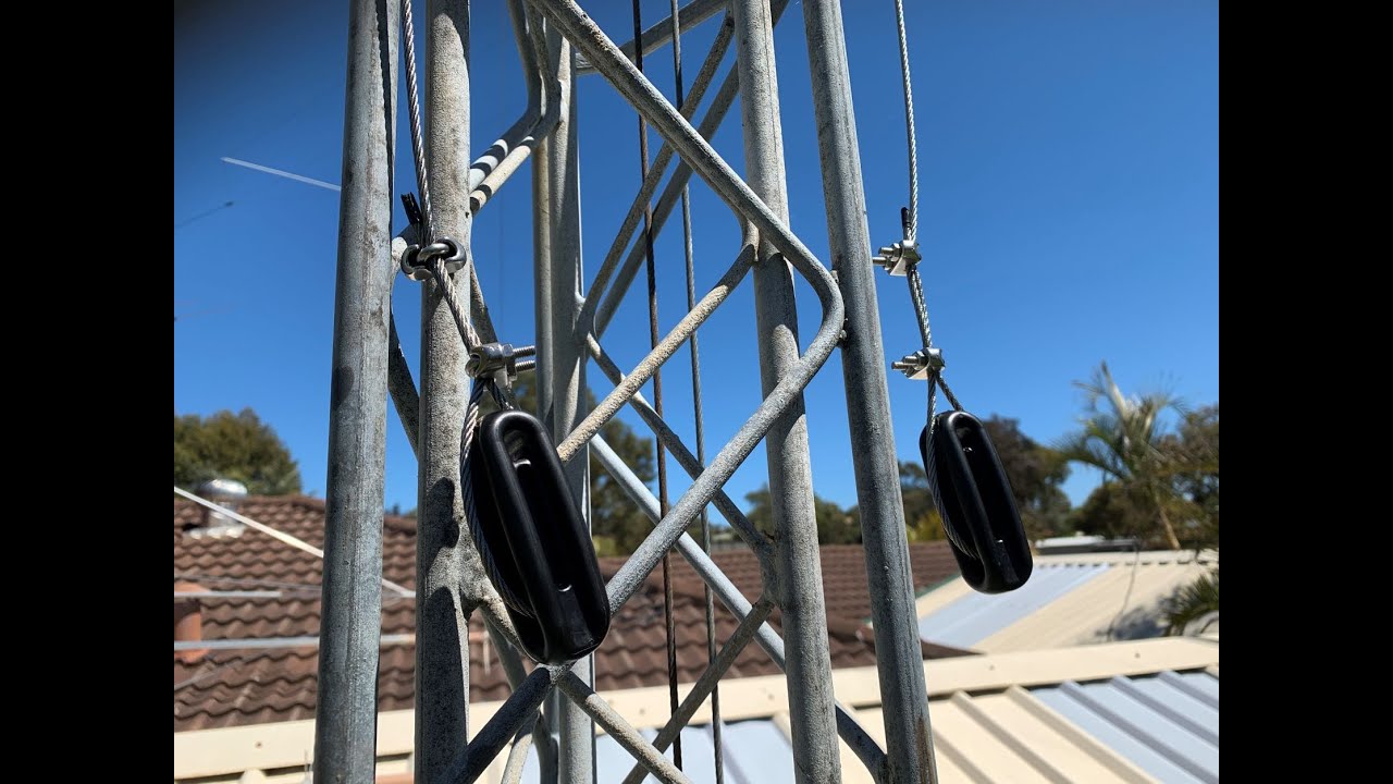 HAM RADIO TOWER SET UP-INSULATORS ARE A MUST! - YouTube