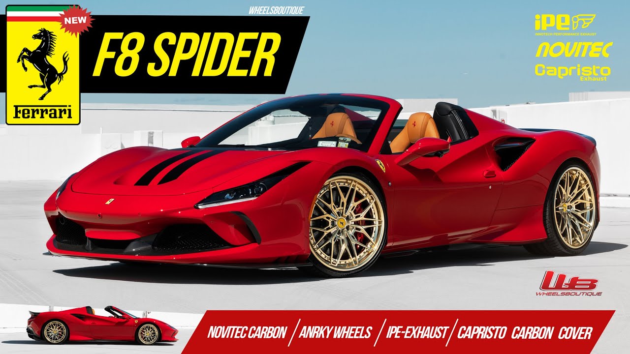 Ferrari F8 Spider + Gold Anrky Wheels - YouTube