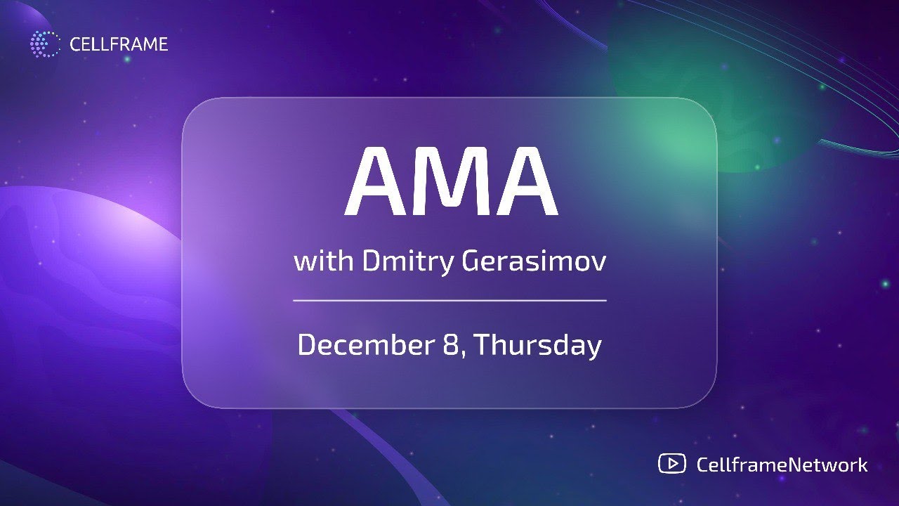 Cellframe AMA (8 december) - YouTube