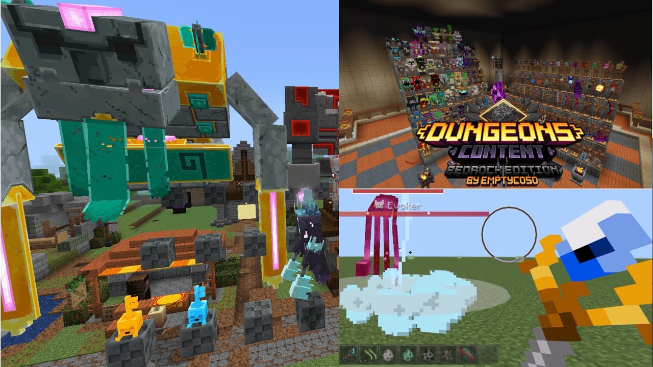 Dungeons Content Addon in Minecraft PE - YouTube
