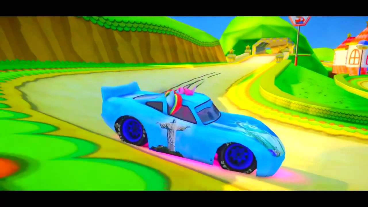 My Little Pony Rainbow Dash & Pinkie Pie Meets Lightning McQueen Cars ...