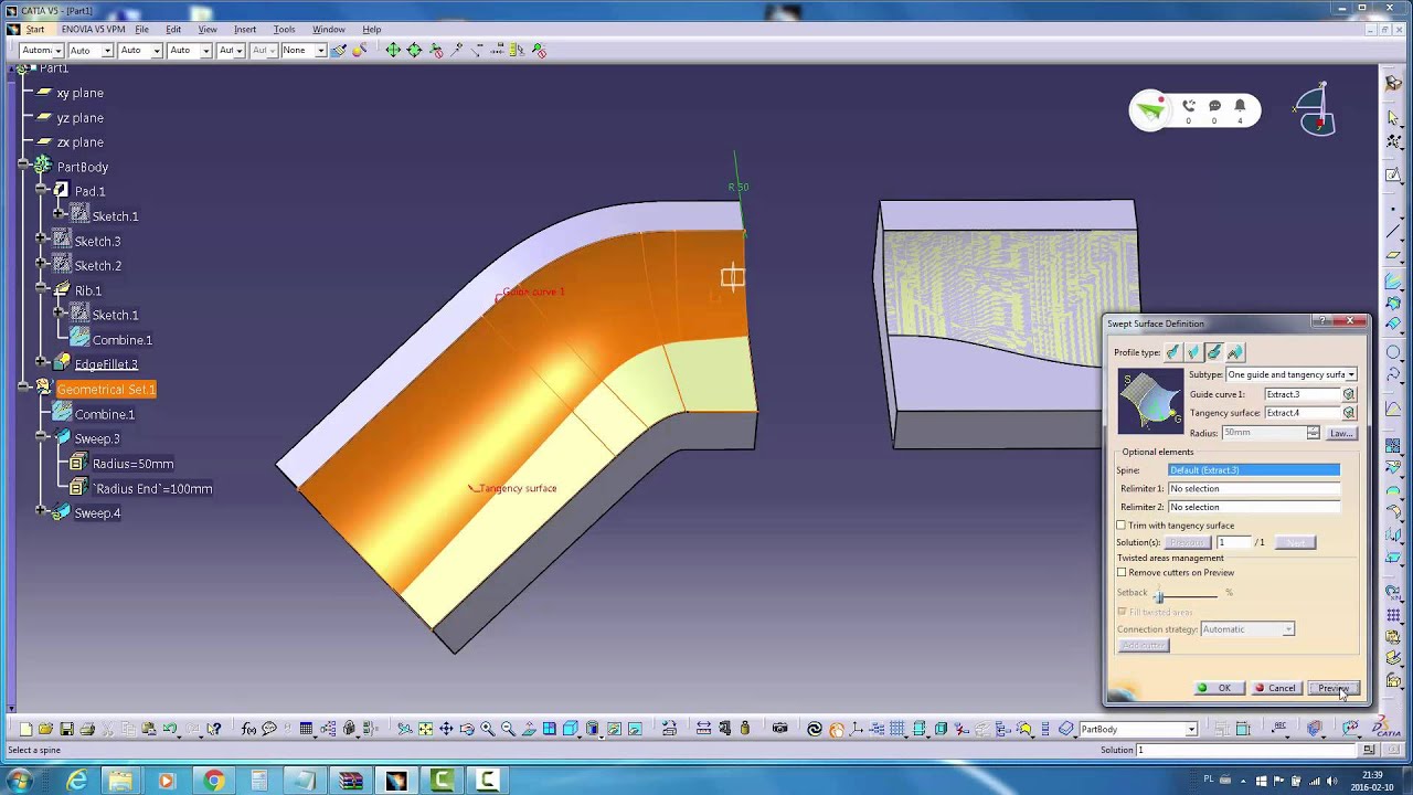 variable fillet with keep edge - YouTube