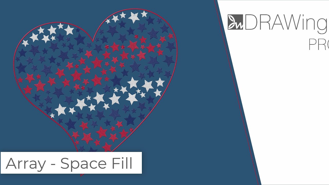 Introducing the Array - Space Fill Type in Embroidery Design - YouTube