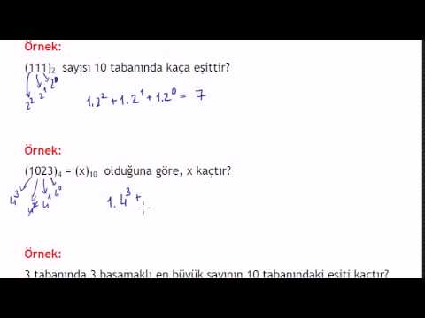 Taban Aritmetiği 10 Tabanına Çevirme