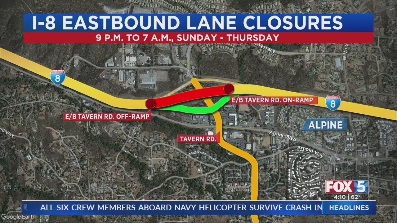I-8 Eastbound Lane Closures - YouTube