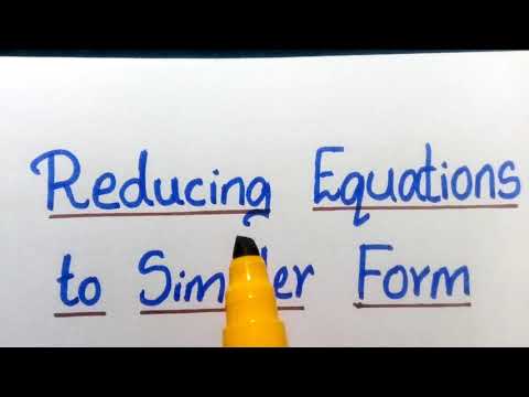 Reducing equations to simpler form Class 8 Mathematics - YouTube