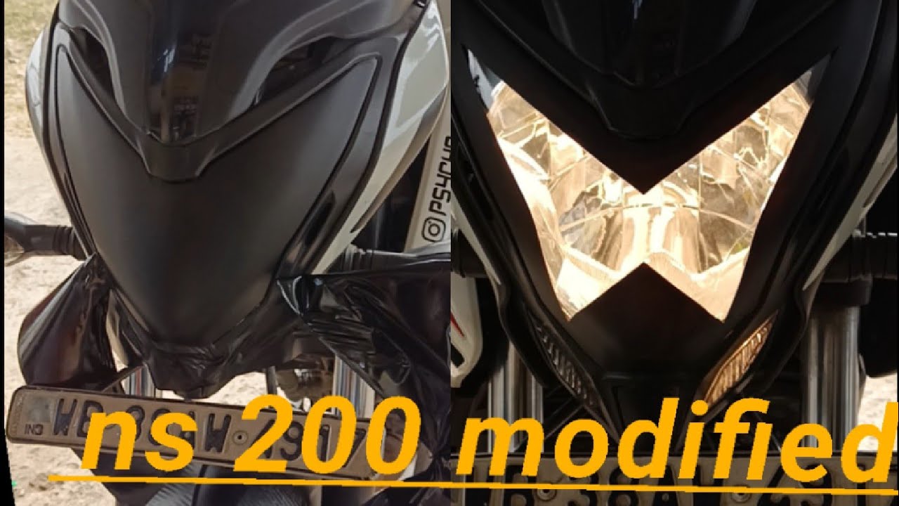 Pulsar NS 200 headlight modification - YouTube