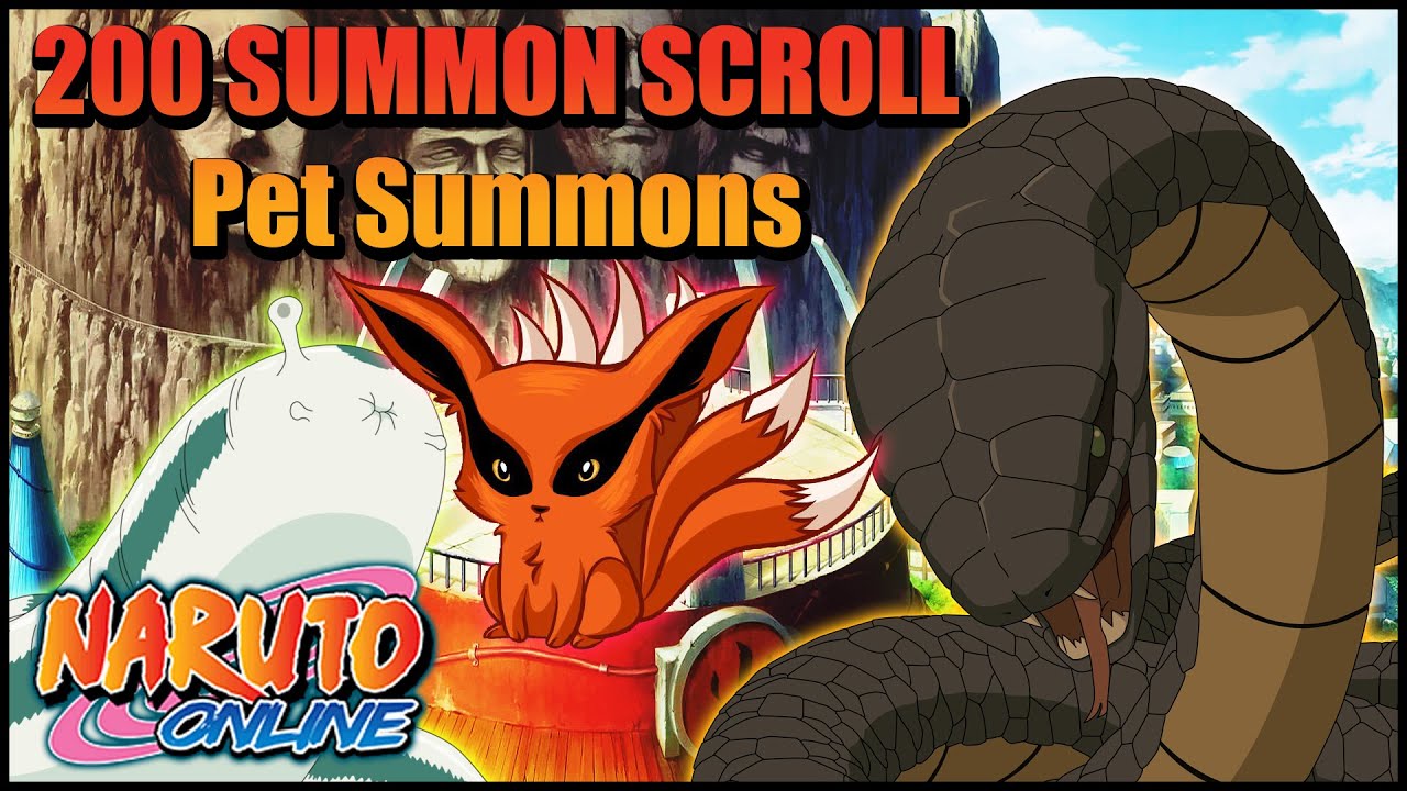 Naruto Online | Pet Summonings | 200 Summoning Scrolls! - YouTube