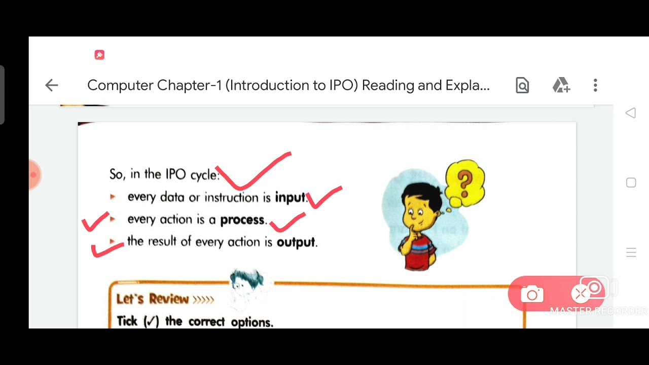 Class 3rd Computer (Chapter-1-Introduction to IPO) Reading and Explanation (Part-1) - YouTube