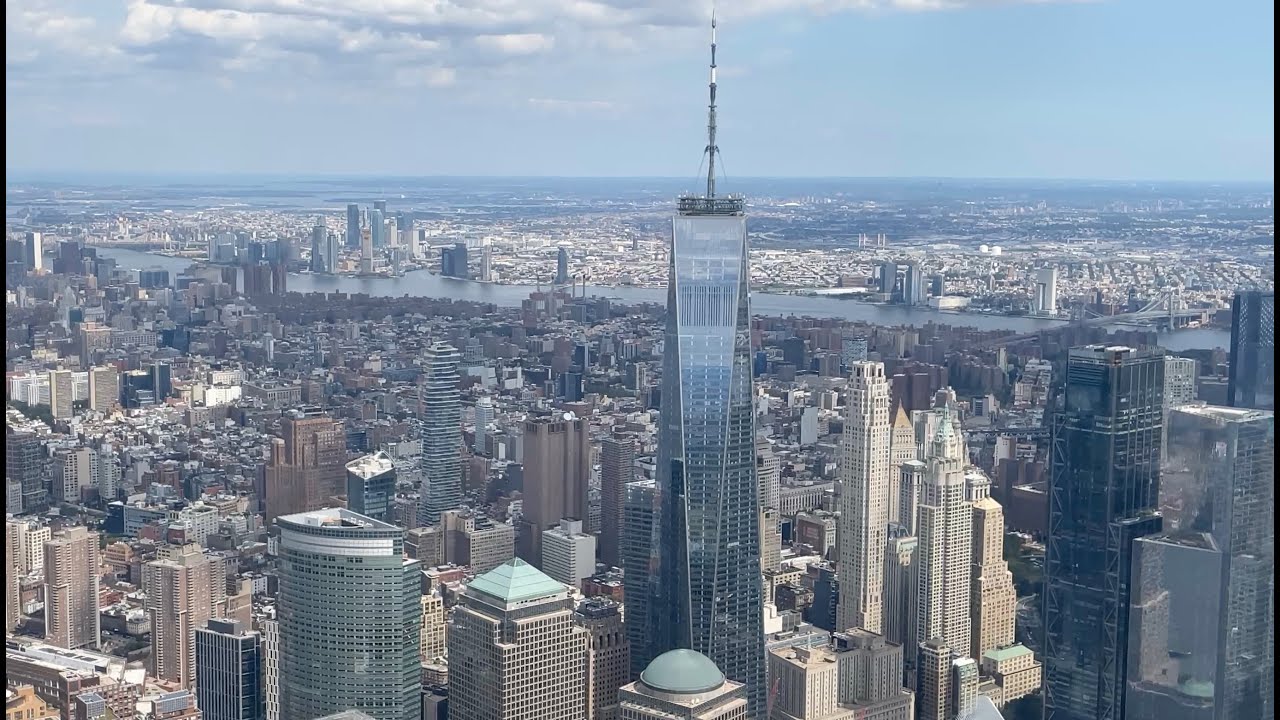fly over manhattan 20th anniversary of 9/11 - YouTube