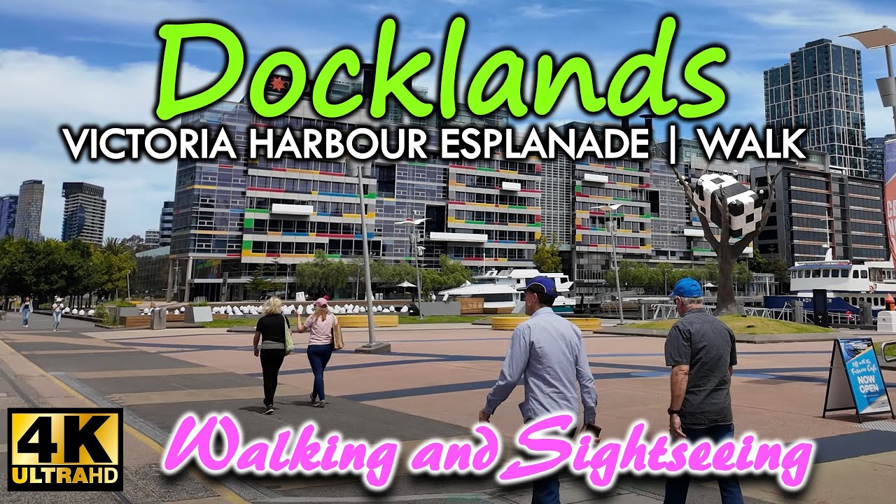 MELBOURNE CITY DOCKLANDS WALKING TOUR ALONG THE WATERFRONT PRECINCT ...