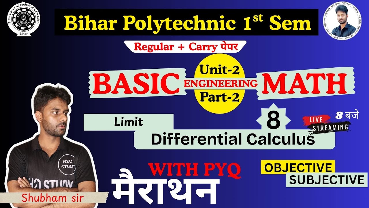 bihar polytechnic 1st sem basic engineering math|unit-2 Limit |sbte ...
