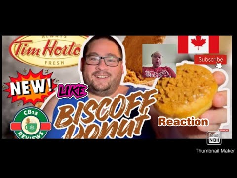 Reaction to🍩 NEW Tim Hortons Biscoff Boston Cream Doughnut #review ...