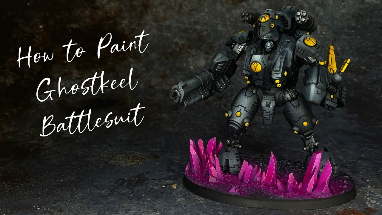 How to Paint Black Armour Tau Ghostkeel Battlesuit - YouTube