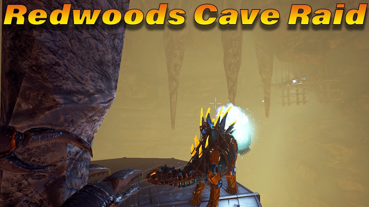 Raiding Center Redwoods Cave | Ark PvP - YouTube