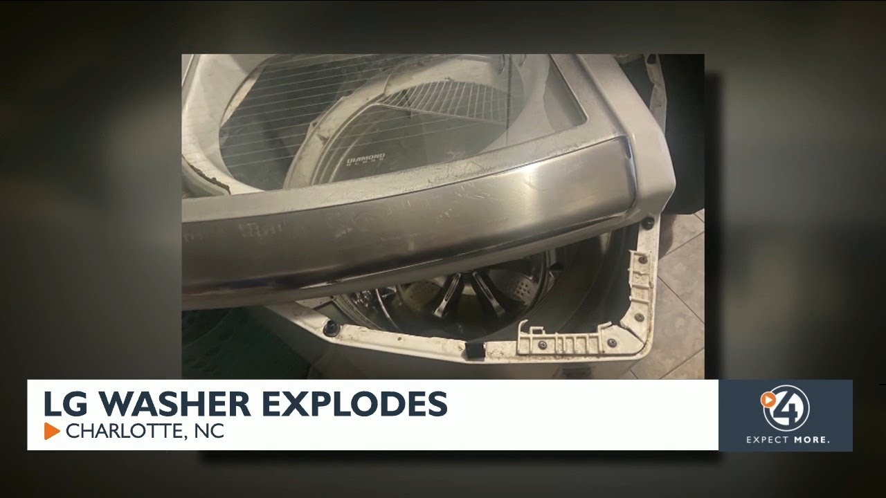 LG washer explodes - YouTube