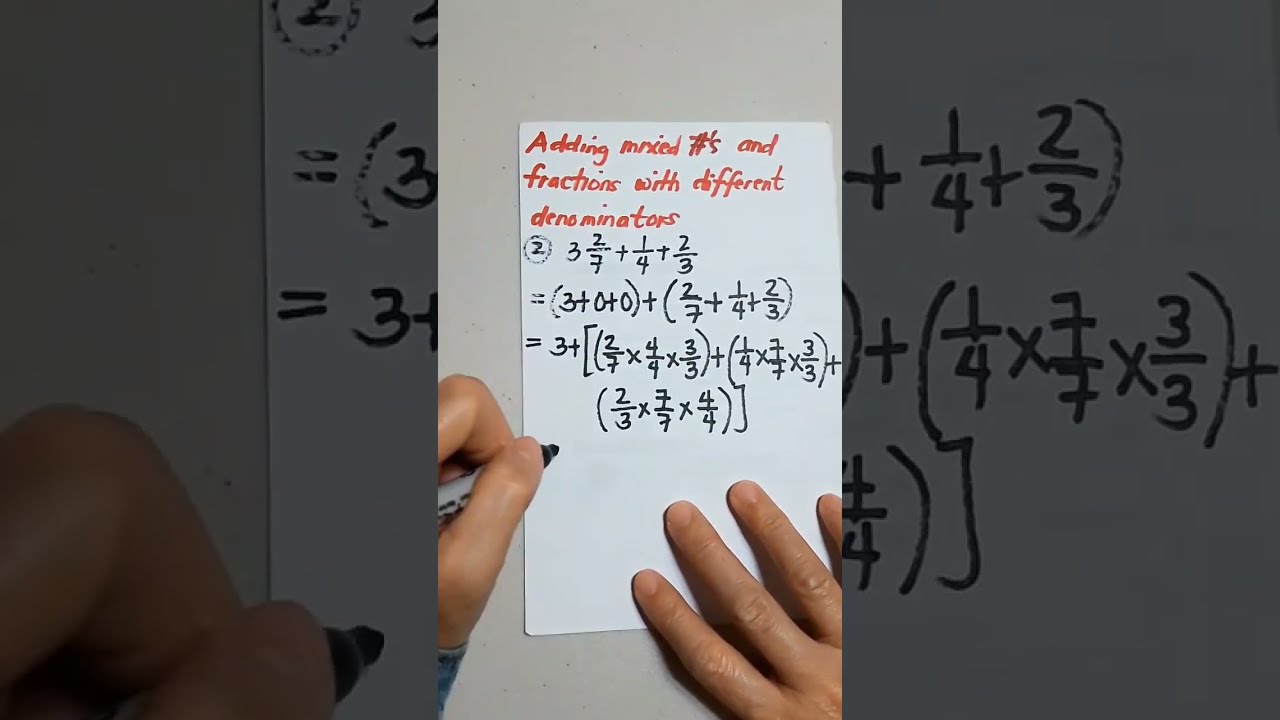 Adding Mixed Numbers W Different Denominators maths mathtutorial Adding Mixed Numbers W Different Denominators maths mathtutorial