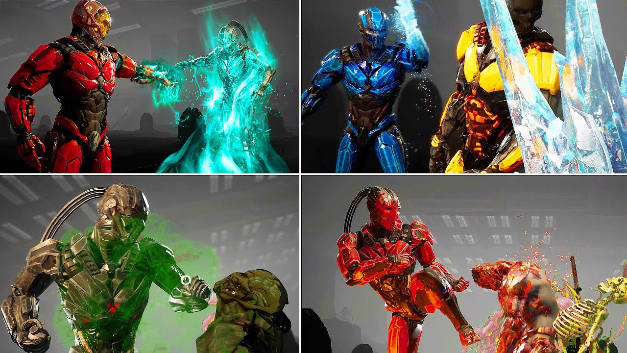 MK1 ALL Fatalities Triborg - YouTube