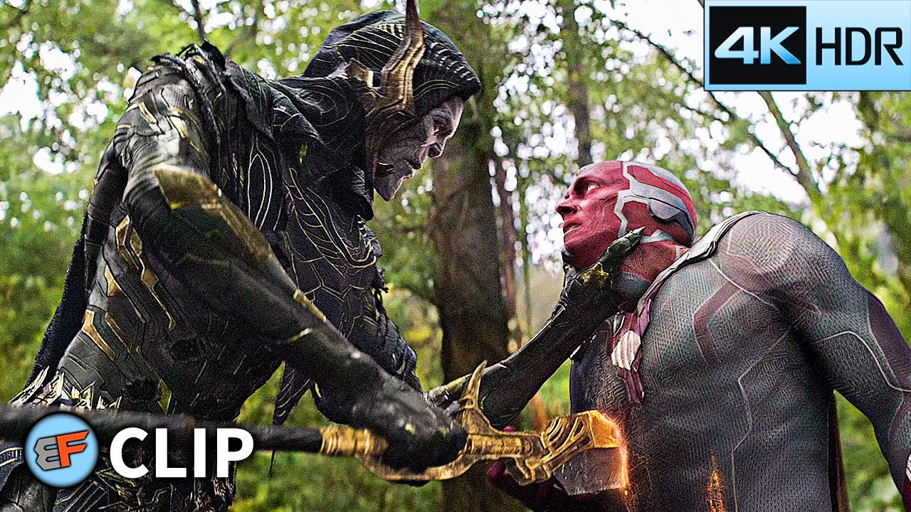Vision & Captain America vs Corvus Glaive | Avengers Infinity War (2018) IMAX 4K HDR Movie Clip ...