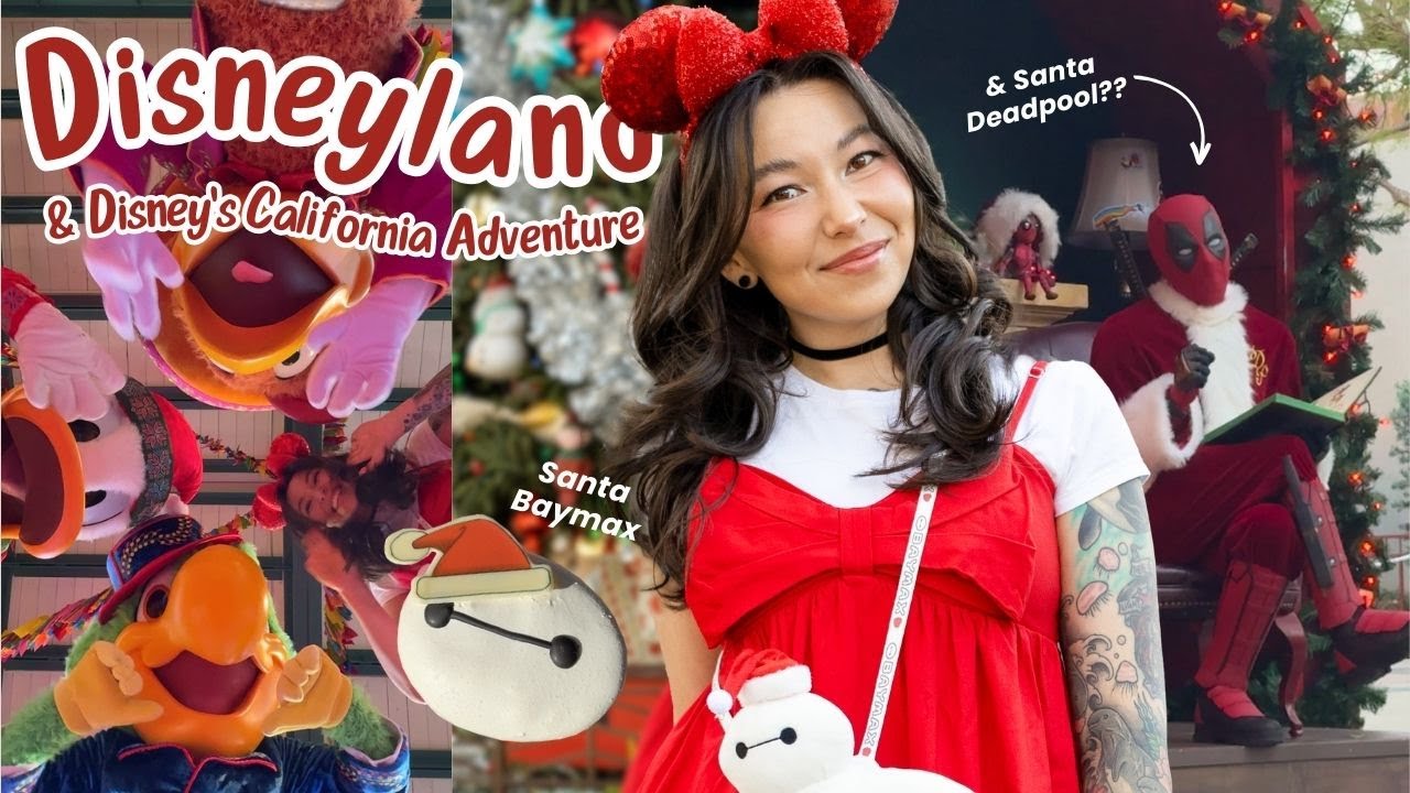 Disneyland VLOG (new DCA foods, Santa Baymax Macaron & Santa Deadpool ...