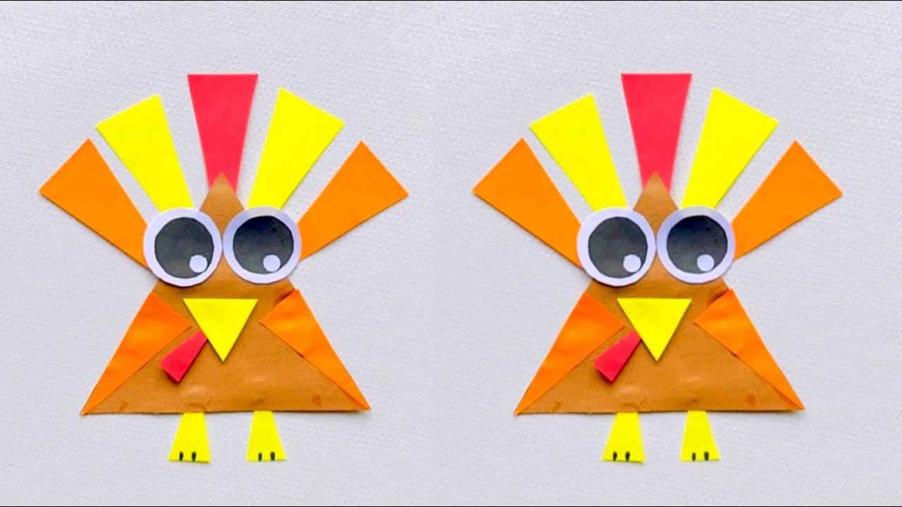 Thanksgiving Craft | Turkey Shape Craft | Preschool Shape Craft ...