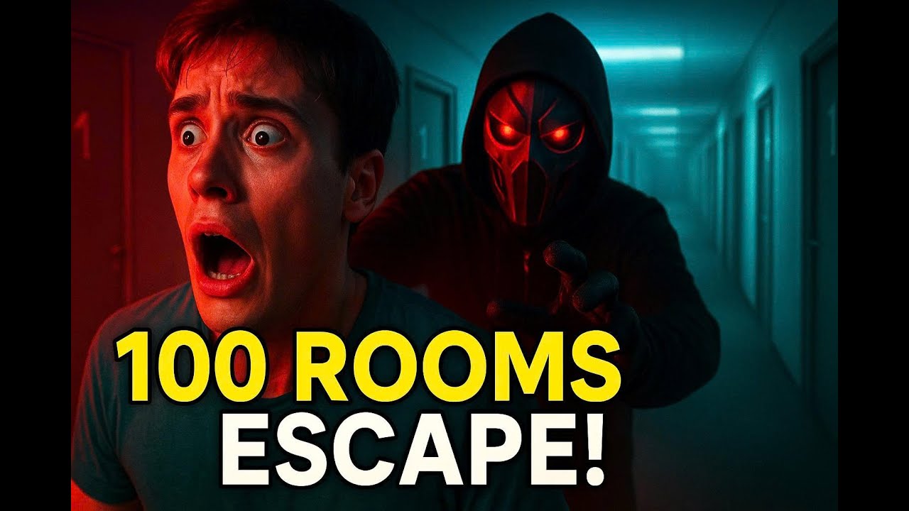 EXTREME HIDE & SEEK Hunter Chases Players Through 100 Rooms! IMPOSSIBLE ...