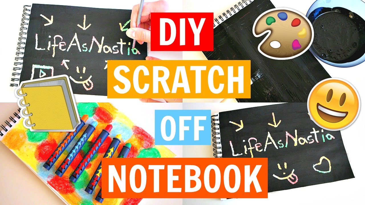 DIY - SCRATCH OFF NOTEBOOK ! | Easy + Quick ! | LifeAsNastia - YouTube