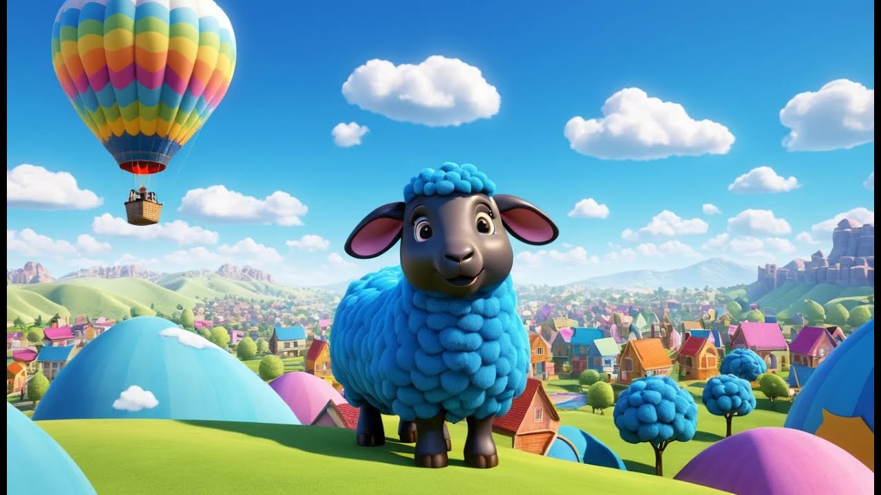 Baa Baa Blue Sheep’s Balloon Ride | Fun Adventure Song for Kids | Sheep ...