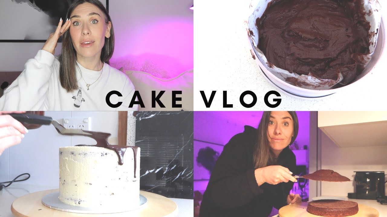 VLOG: Making a Chocolate Layer Cake with Cookie Dough Frosting. This ...