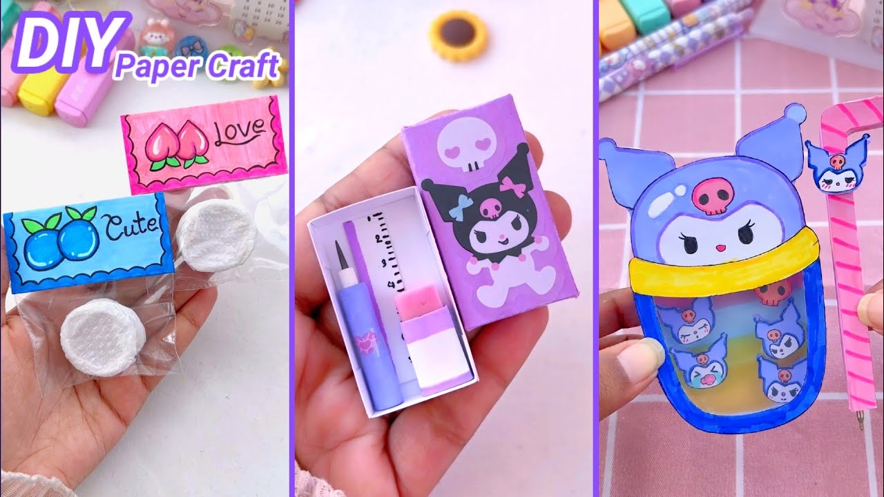 Easy Craft Ideas / DIY Miniature Craft Ideas / school hacks / mini ...