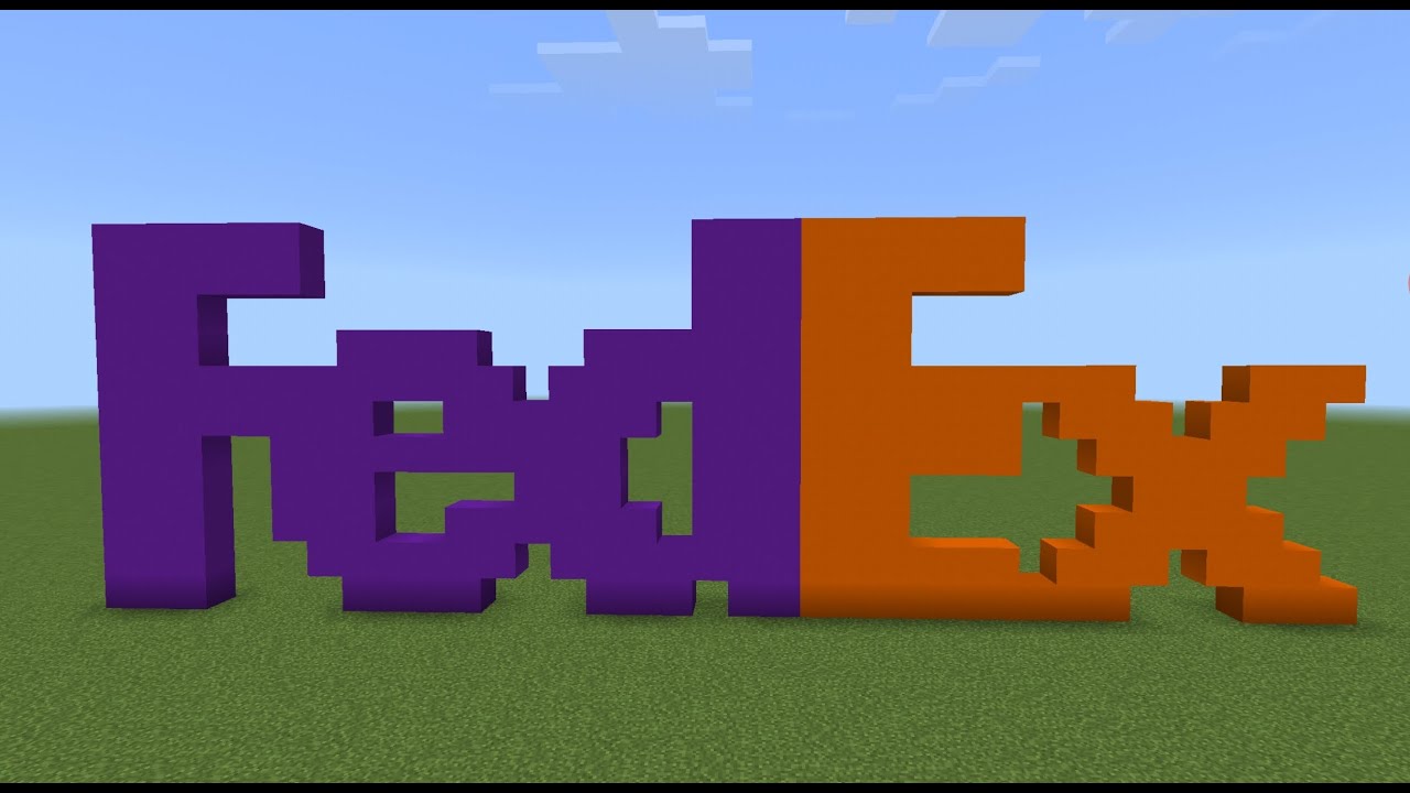 Minecraft Video: How To Make The FedEx Logo "2022 Logo Tutorial" - YouTube