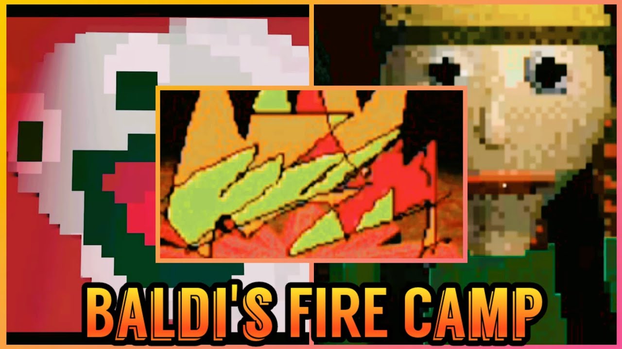 Game. Baldi's FIRE CAMP // Baldi Camping Field FIRE Unity. Eli attacked ...