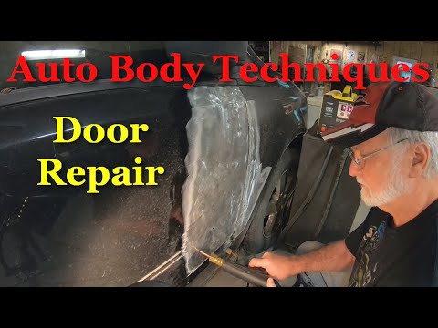 Auto Body Techniques Door Repair - YouTube