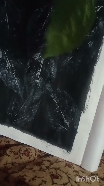 Easy leaf impressions painting/ depth green leaves painting/leaf imprints ☘️🌿🍀🌱#drawing - YouTube
