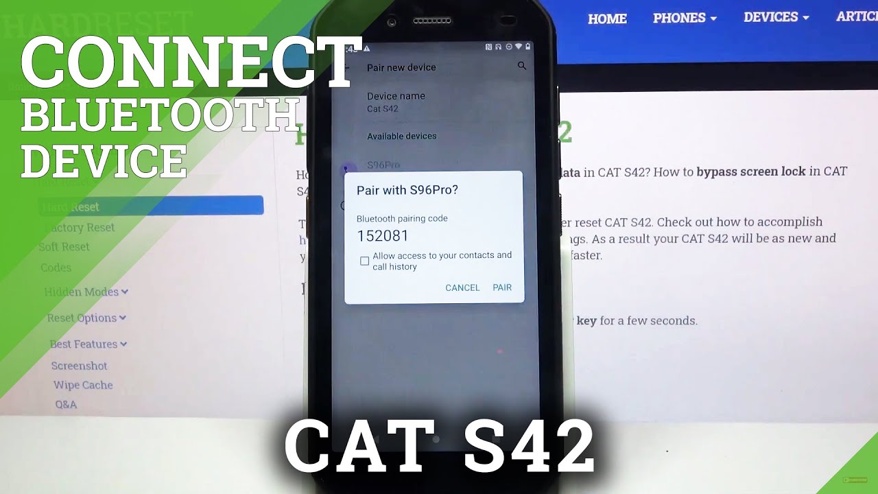 How to Connect Cat S42 via Bluetooth- Connecting Smartphones Using ...