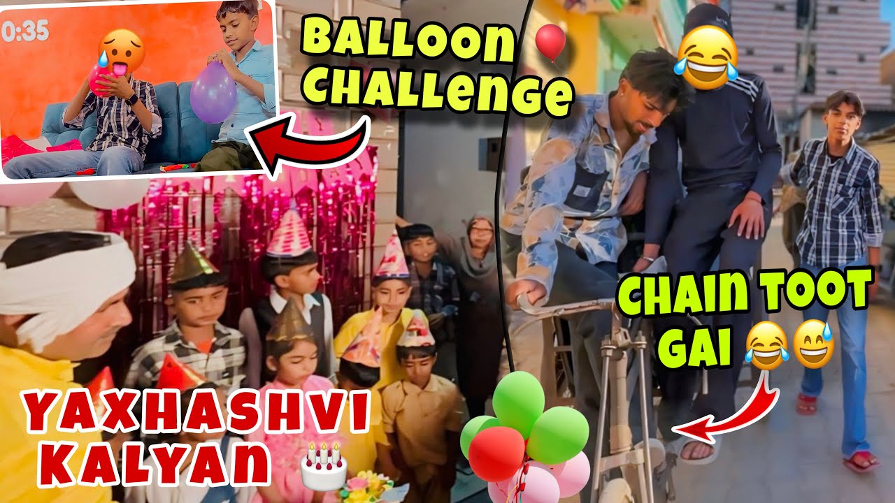 Ballon challenge gone wrong 😂| Birthday 🎂!! #vlog (chhota karambir) - YouTube