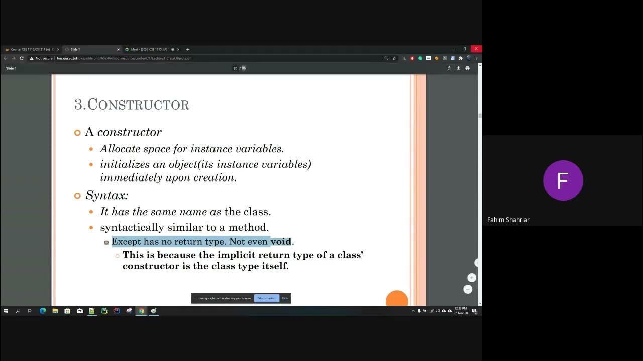 Lecture 5 Object Oriented Programming Fahim Shahriar 1 - YouTube