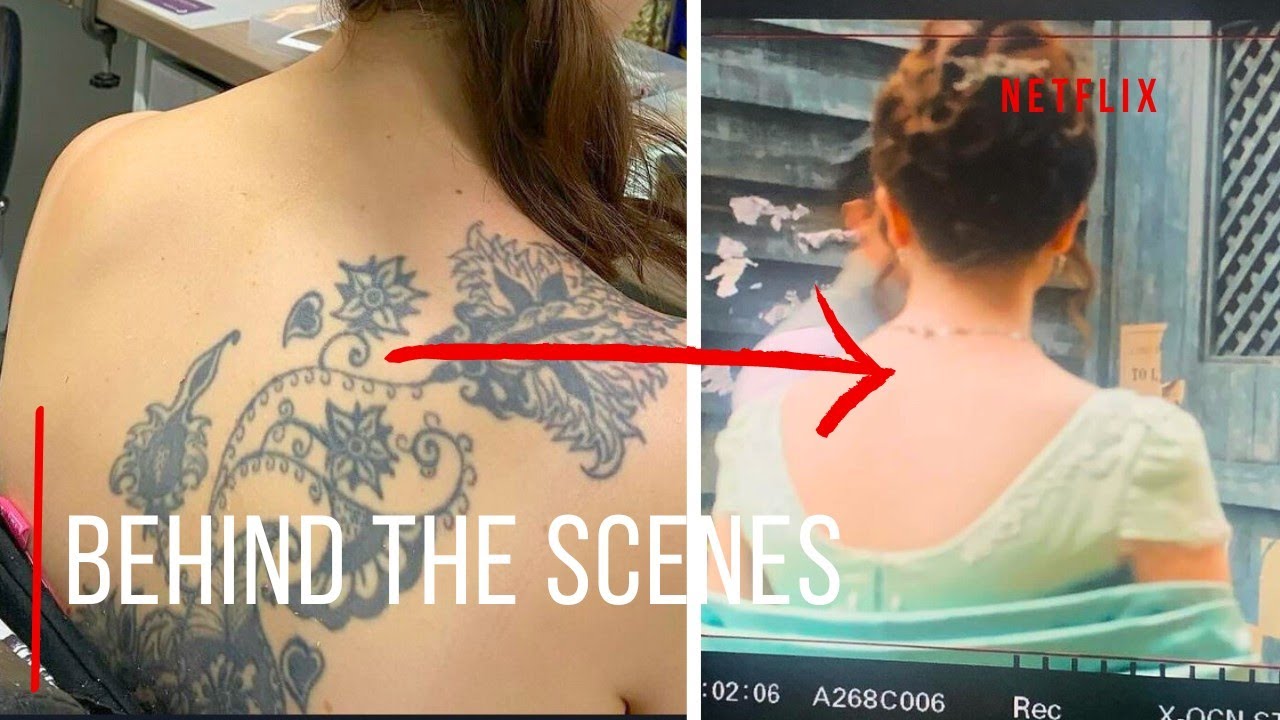 How Bridgerton Covered Claudi Jesse's huge Tattoo to play Eloise - YouTube