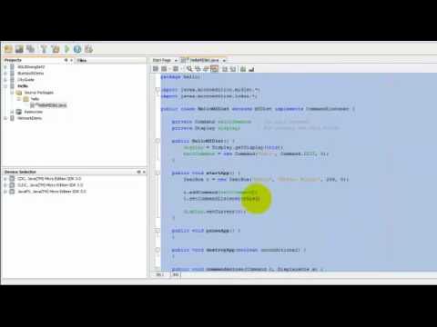Part 2: Hello World - Java Platform Micro Edition Software Development ...