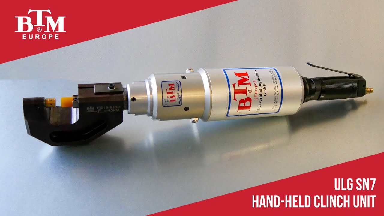 BTM Europe - Hand-Held Clinch Unit ULG SN7 | Clinching Equipment - YouTube