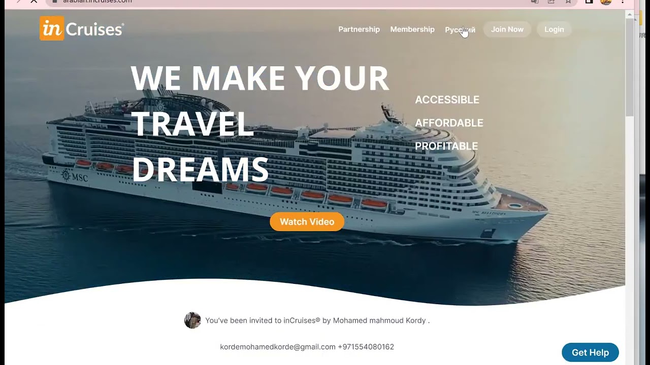 How to register and set up your travel account an inCruises inGroup ...