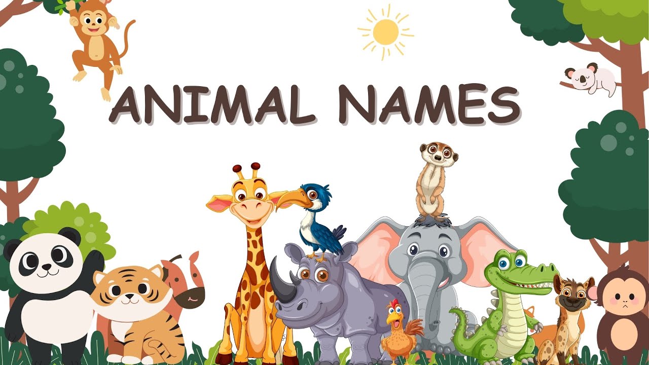 Animal Names | Learn Animals for Toddlers | Educational Video in ...