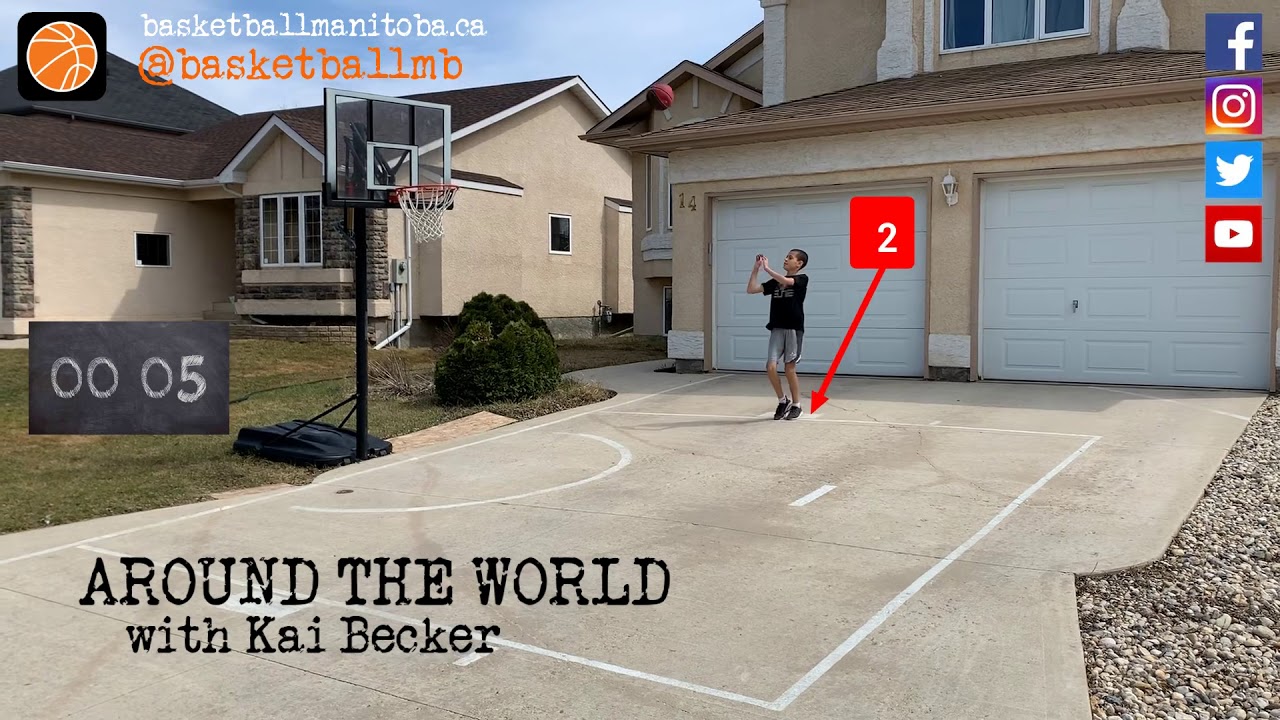 Basketball Manitoba Driveway Drills with Kai Becker - Around the World - YouTube