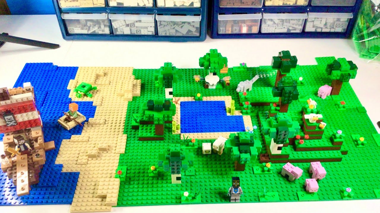 I Built A Small Minecraft World out of Legos! (Timelapse) - YouTube