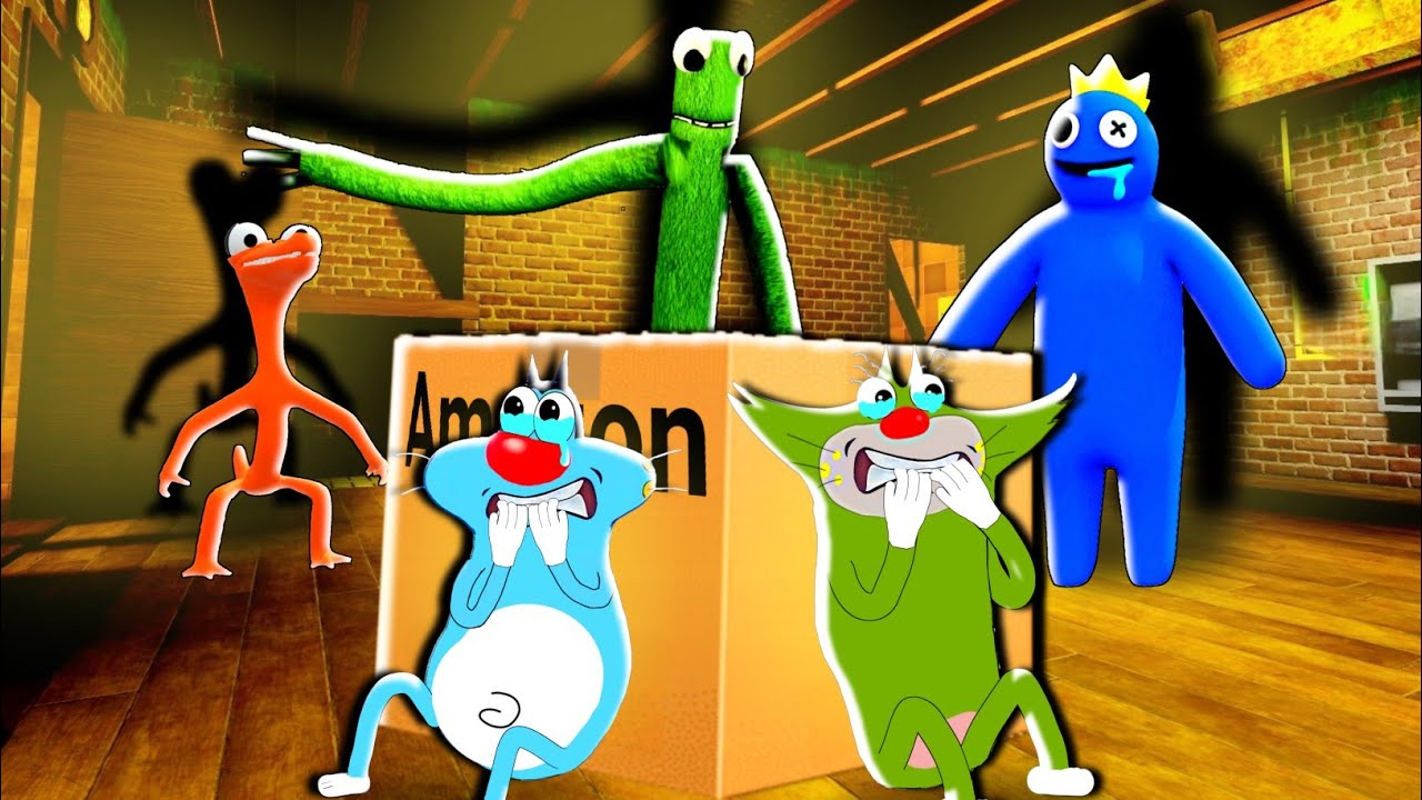 Oggy Today We're Totally Stuck 😭| Rainbow Friends Part 2 in Roblox With ...