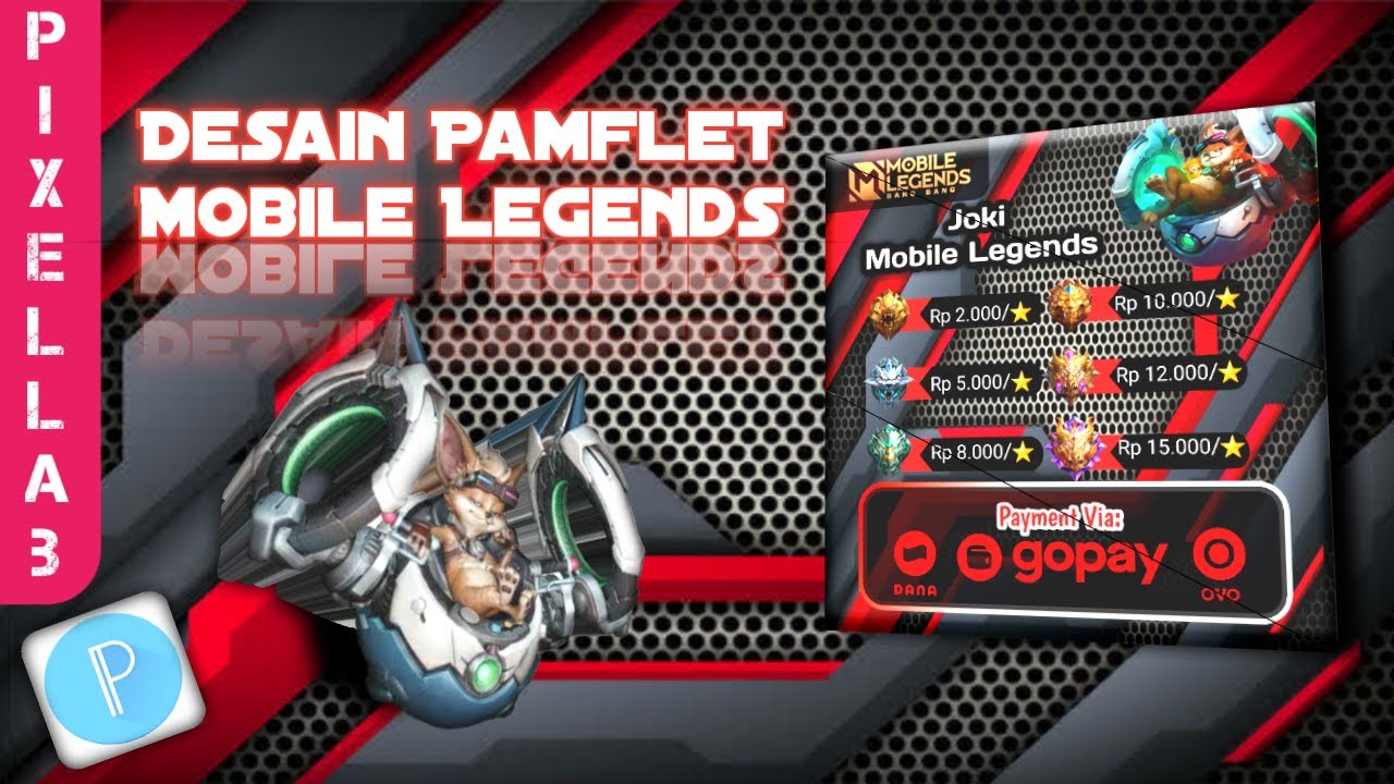 Belajar membuat pamflet Mobile Legends no pasaran Free PLP - YouTube